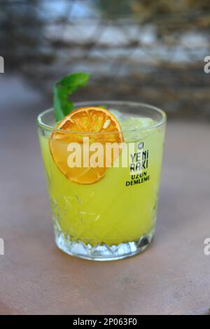 Bodrum, Mugla, Turkey. 26 August 2022: traditional Turkish raki table ...