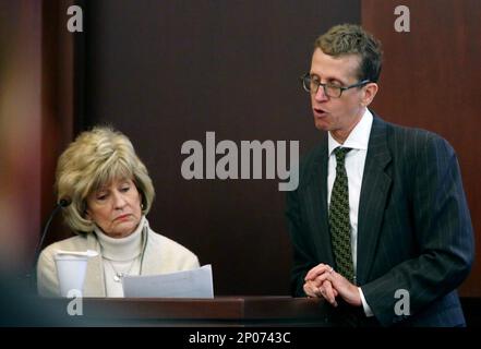 Marty Didriksen, mother of Cory Lovelace, testifies during the first ...