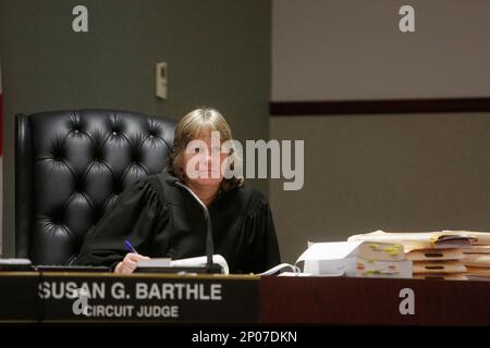 Circuit Court Judge Susan Barthle listens during Curtis Reeves' hearing ...