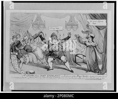 KING GEORGE IV as Don Giovanni in an 1820 cartoon Stock Photo - Alamy