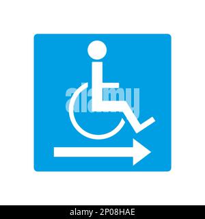 Wheelchair symbol on white background. Disability sign, illustration ...
