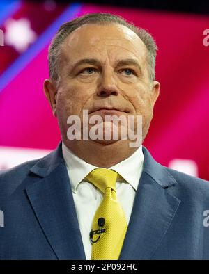 National Harbor, Maryland, USA. 2nd Mar, 2023. Chris Ruddy, CEO Newsmax ...