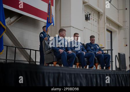 Col. John Poole, 317th Operations Group commander, Lt. Col. Brenton Gaylord, outgoing 317th ...