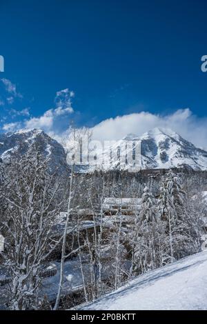 View of Sundance Resort in winter, also known as Sundance Mountain ...