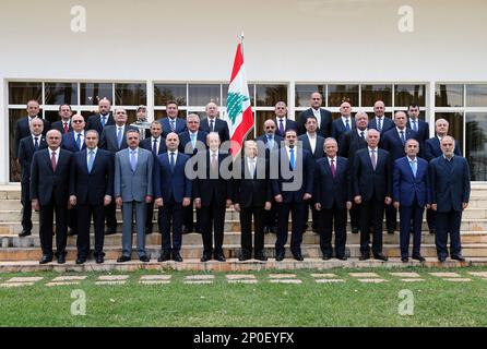 In this photo released by Lebanon's official government photographer ...