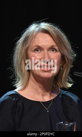 Cologne, Germany. 02nd Mar, 2023. Bibiana Beglau, a German actress, is ...