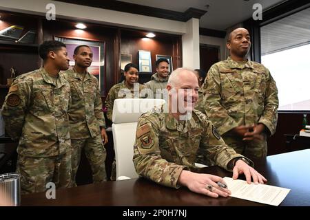 Colonel Daniel Diehl, 509th Bomb Wing Commander, and Chief Master Sgt ...