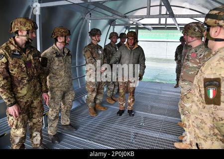 Italian Army Lt. Col. Manuele Savio, chief of operations section ...