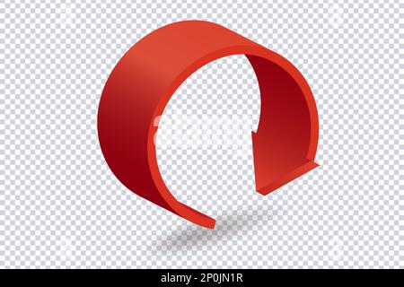 Abstract Curved Red Arrow. Market movements creative concept charts ...