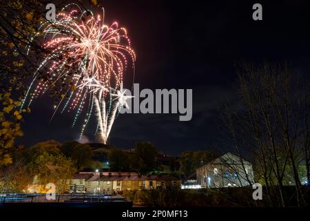 Clitheroe fireworks display from 2021 based on the famous castle ...