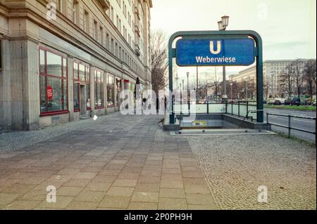 Berlin, Germany. Weberwiese U-Bahn U5 Underground Station Interior ...