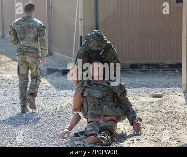 A cohort of new Combat Lifesavers receive CLS-TCCC training at Camp ...