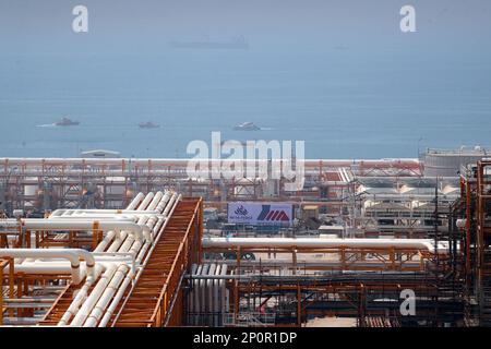 March 2, 2023, Bushehr, Bushehr, Iran: A view of South Pars Gas ...