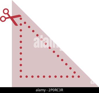 Dotted right angle shape for tracing lines for preschool and ...