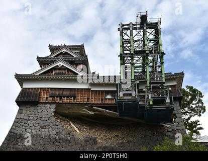 Tenshukaku (castle tower) of Kumamoto Castle Stock Photo - Alamy