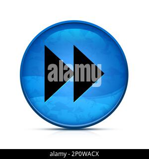 Jump forward icon on classy splash green round button Stock Photo - Alamy