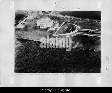Hawaii - Mormon Temple, Aerial Photograph Stock Photo - Alamy