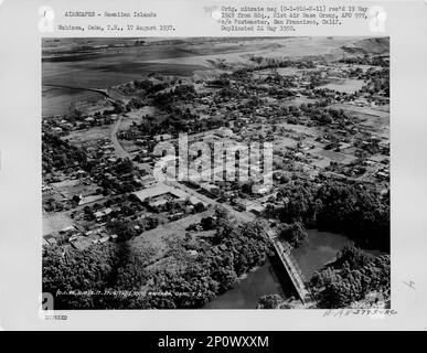 Hawaii - Wahiawa through Pupukea trail, Aerial Photograph Stock Photo ...