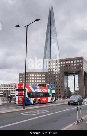 Renzo Piano's Shard skyscraper and Number 1 London Bridge on London ...