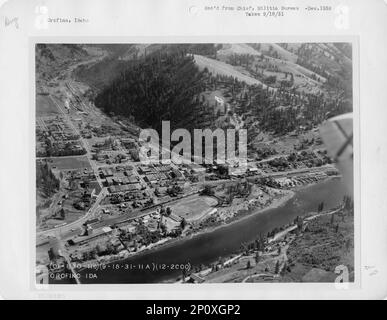 Idaho - Lowman through Orofino, Aerial Photograph Stock Photo - Alamy