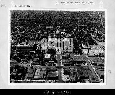 Illinois - Springfield, Aerial Photograph Stock Photo - Alamy