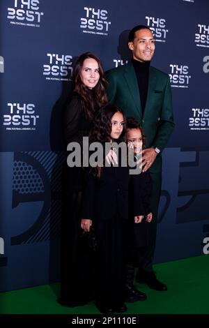 Rike Nooitgedagt, Virgil van Dijk and family arrive at the Best FIFA ...