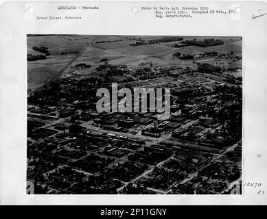 Nebraska - Benedict through Grant, Aerial Photograph Stock Photo - Alamy