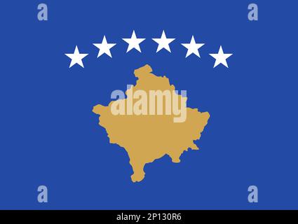 Flag of the Republic of Kosovo Stock Photo - Alamy