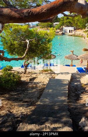 Cala Comtesa cove, Ses Illetes, Majorca, Balearic Islands, Spain. July ...