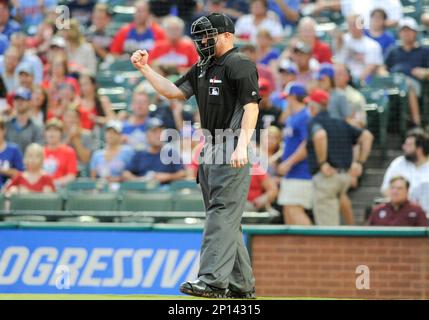July 27, 2016: MLB umpire Ryan Blakney #36 during an MLB game between ...