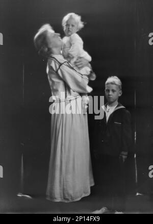 Woman and boy black-and-white negatives, gelatin dry plate negatives ...