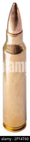 Assault rifle ammo that has a 5.56 mm diameter FMJ bullet Stock Photo ...
