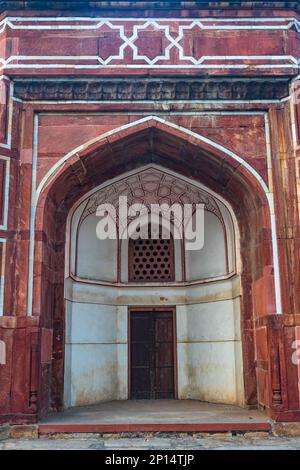 humayun tomb exterior view at misty morning from unique perspective ...