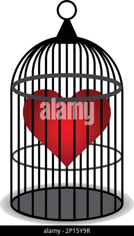 Heart in cage - vector Stock Vector Image & Art - Alamy