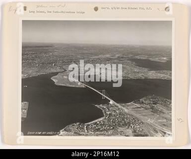 New York - Whitestone Bridge, Aerial Photograph Stock Photo - Alamy