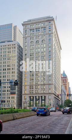 Pittsburgh Downtown: Frick Building is a limestone-clad steel frame ...