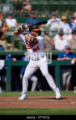 Baltimore Orioles Connor Norby (94) signs autographs before a spring ...