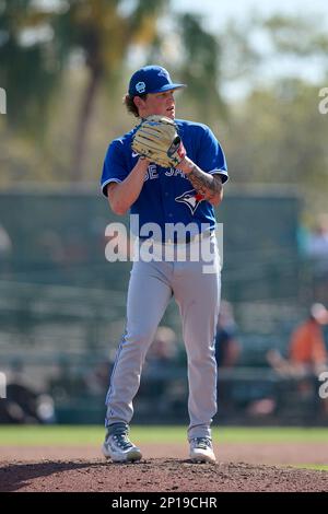 Toronto Blue Jays pitcher Hayden Juenger (76) during a spring training ...