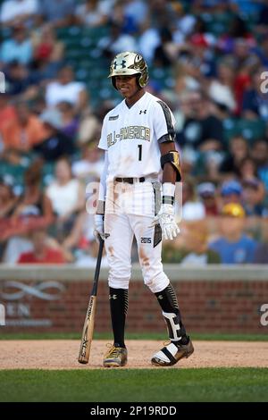 Delvin Perez (1) of International Baseball Academy in Loiza, Puerto ...