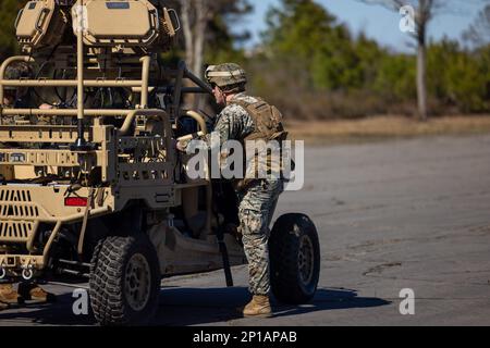 U.S. Marine Corps Cpl. Beau Arsenault, a low altitude air defense (LAAD ...