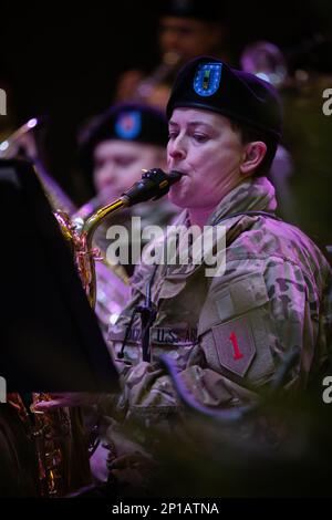 U.S. Army Warrant Officer Cena Duran, commander of the 1st Infantry ...