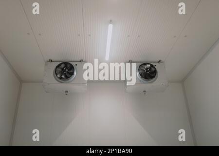 Refrigeration chamber for food storage. Installation for the production ...