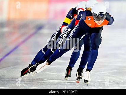 HERENVEEN - Irene Schouten and Marijke Groenewoud and victims Eke ...