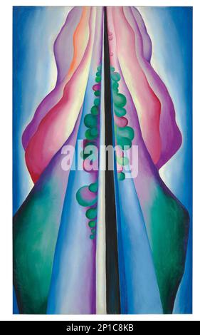 Georgia O'Keeffe/ Lake George Reflection, oil on canvas, 147.3 x 86.4 ...