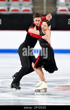Athena Faith ROBERTS & Eric ALIS (ESP), during Junior Ice Dance Rhythm ...
