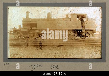 Page of historical photos of steam locomotives, circa 1890 Stock Photo ...