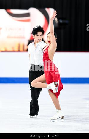 Hailey YU & Brendan GIANG (CAN), during Junior Ice Dance Rhythm Dance ...