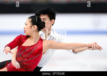 Hailey YU & Brendan GIANG (CAN), during Junior Ice Dance Rhythm Dance ...