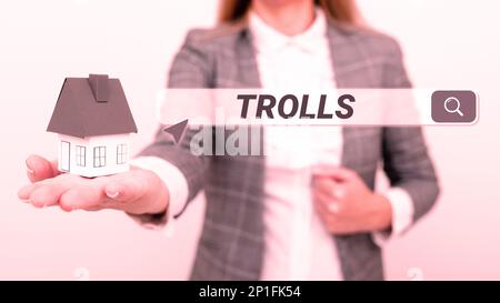 Conceptual display Trolls. Business overview Internet slang troll ...