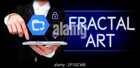 Conceptual caption Fractal Art. Concept meaning the place or section of ...